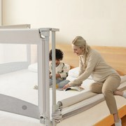 Zábrana na postel Monkey Mum® Economy - 160 cm - světle šedá