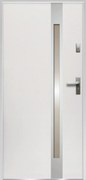 O.K. DOORS Ocelové vchodové dveře TEMIDAS INOX P55 bílé 90 L