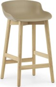 Normann Copenhagen designové barové židle Hyg Barstool Oak Low (výška 65 cm)