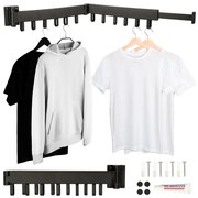 Creative Corner Teleskopický výsuvný nástěnný věšák 84 cm černý
