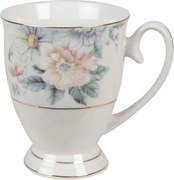 Porcelánový hrneček s květinami Flowers - 11*8*10 cm / 300 ml