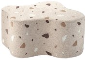 Světle hnědý dětský puf z textilie bouclé/žinylkový Terrazzo Cloud – Wigiwama