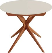 Kulatý rozkládací jídelní stůl s přídavnou deskou ø 90 cm Jubi – Ragaba
