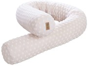 Béžový mantinel do postýlky s příměsí bavlny 170 cm Frosty Almond – Roba