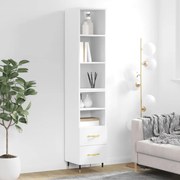 Skříň highboard bílá 34,5 x 34 x 180 cm kompozitní dřevo
