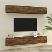 Nástěnné TV skříňky 4 ks kouřový dub 100 x 30 x 30 cm