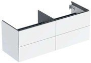 Geberit ONE - Umyvadlová skříňka, 133x50x47 cm, 4 zásuvky, lesklá bílá 505.266.00.1