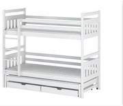 Legno Dětská patrová postel Serena bílá Rozměr (cm): 80x160