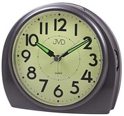 JVD Ručkový modrý analogový netikající tichý budík JVD SRP3701.1 s luminiscenčním displejem