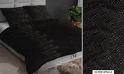Saténový povlak na polštář 40x40 černý béžový geometrický na zip 4794 A KARO Satin