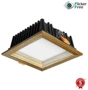 APLED - LED Podhledové SQUARE WOODLINE LED/6W/230V 4000K 12x12 cm jasan masiv