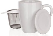 Banquet Keramický hrnek s víčkem a nerezovým sítkem BONNET 350 ml