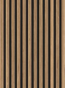 Mexen Lam-F, akustické stěnové lamely 275 × 30 cm, plstěný podklad 8 mm, technická dýha, ořech světlý, S105-275307-3015-017