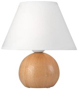Stolní lampa JUTA 1xE27/60W/230V dub/bílá