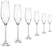 A-KRISTAL Moon - skleničky na sekt se Swarovski® Elements | sada 6 sklenic