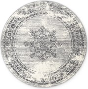 Hanse Home, Kusový koberec Gloria Lydia 106254 Creme Grey kruh, 160x160 (průměr) kruh, šedá, chodba / předsíň