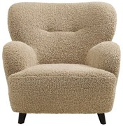 Světle hnědé křeslo z textilie bouclé Lunaro – House Nordic
