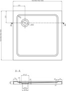 Mexen Pretoria Duo, sprchový kout se 2-křídlými dveřmi 90 (dveře) x 90 (dveře) cm, 6mm čiré sklo, zlatý profil + sprchová vanička, 852-090-090-50-02-4010G