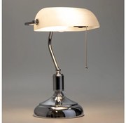 Brilagi - Stolní lampa BANK OFFICE 1xE27/60W/230V lesklý chrom/bílá L352-BI/CHR