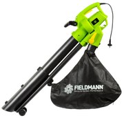 Fieldmann FZF 4008-E Zahradní vysavač Příkon 3 000 W, 3 funkce: foukání, drcení, vysávání, Sací výkon 9 m³/min, Rychlost vzduchu 240 km/h,