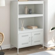 Skříň highboard bílá 68 x 39 x 113 cm ocel