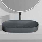 Rea Iris, umyvadlo na desku z konglomerátu 700x355x105 mm, šedá matná, REA-U4306