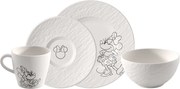 Villeroy&Boch Villeroy & Boch Manufacture Rock blanc - Mickey Mouse snídaňový set, 4 kusy