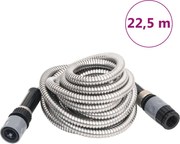 vidaXL Zahradní hadice s tryskou stříbrná 0,6" 22,5 m nerezová ocel [154512]