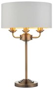 Endon 98932 - Stolní lampa HIGHCLERE 3xE14/18W/230V bílá/mosaz pr. 32 cm