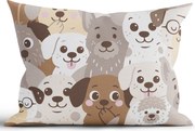 MK Lůžkoviny Bavlněný povlak na polštář Renforcé 50 x 70 cm - Psí invaze