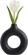 Camerazar Designová dekorativní váza černá moderní minimalistický styl elegantní