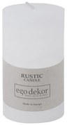 Bílá svíčka Rustic candles by Ego dekor Rust, doba hoření 38 h