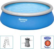 Bestway Nafukovací bazén Fast Set s příslušenstvím kulatý 457 x 122 cm