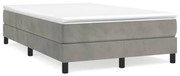 Box spring postel s matrací světle šedá 120x190 cm samet 3269677