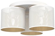 Lustr přisazený LOFT SHADE 3xE27/60W/230V bílá/zlatá