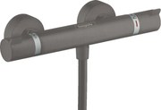 Hansgrohe Ecostat Comfort, termostatická sprchová baterie, černá-chromová kartáčovaná, 13116340