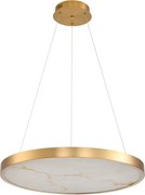 Závěsná lampa Alchemy Led zlatá alabastrová 60 cm
