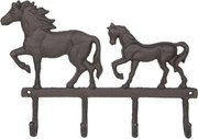 Litinový věšák "Koně" - 34 cm