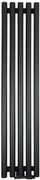 Regnis Lazur LA, topné těleso 330x1000mm se středovým připojením 50mm, 428W, černá matná, LAZURLA/1000/330/D5/BLACK