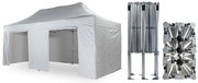Nůžkový párty stan 4x6 m /6 noh TENTino BH EXTREME EXTRA HIGH ROOF Barva opláštění (Zvolte variantu): 3A - BÉŽOVÁ