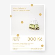 Vánoční voucher na nákup českého designu 300 Kč elektronický (e-mailem)