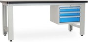 Dílenský stůl Solid MDF-03, 210 cm, závěsný box, černá