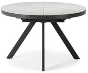 Kulatý rozkládací jídelní stůl s přídavnou deskou s keramickou deskou ø 120 cm Bela - II. jakost – Marckeric