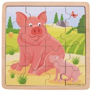 Bigjigs Toys puzzle - Prasátko se selátkem