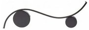 Redo 01-3110 - LED Nástěnné svítidlo WAVE LED/9W/230V černá 01-3110