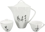 by inspire čajová porcelánová souprava wild - konvice 1600 ml, mléčenka 150 ml, cukřenka 150 ml