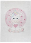 Dywany Łuszczów, Dětský kusový koberec Bambino 1128 Unicorn, 80x150, růžová, dětský pokoj