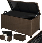 Polyratanový úložný box RICCO, 117 x 53 x 60cm, tmavě hnědá Casaria