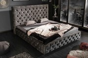 Designová postel Laney II 160 x 200 cm olivově-šedý samet