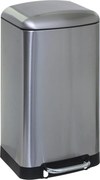 Kovový koš na odpadky, 30L, stříbrný